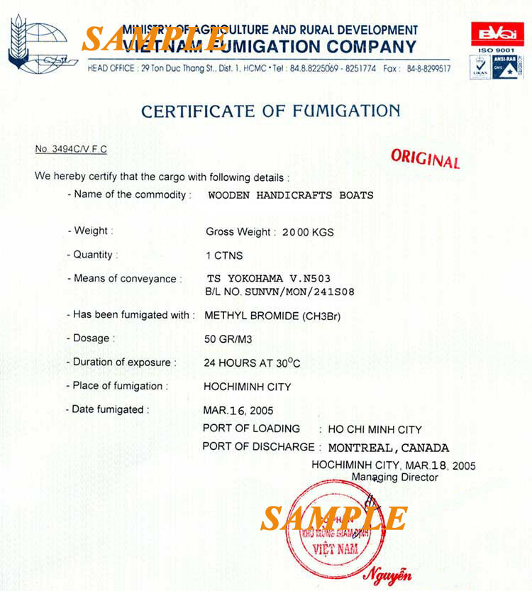 Fumigation Certificate For Export - prntbl.concejomunicipaldechinu.gov.co
