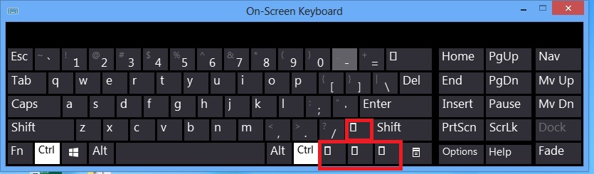 Windows 8 On screen Keyboard Arrow Key Changed To Square Microsoft Community