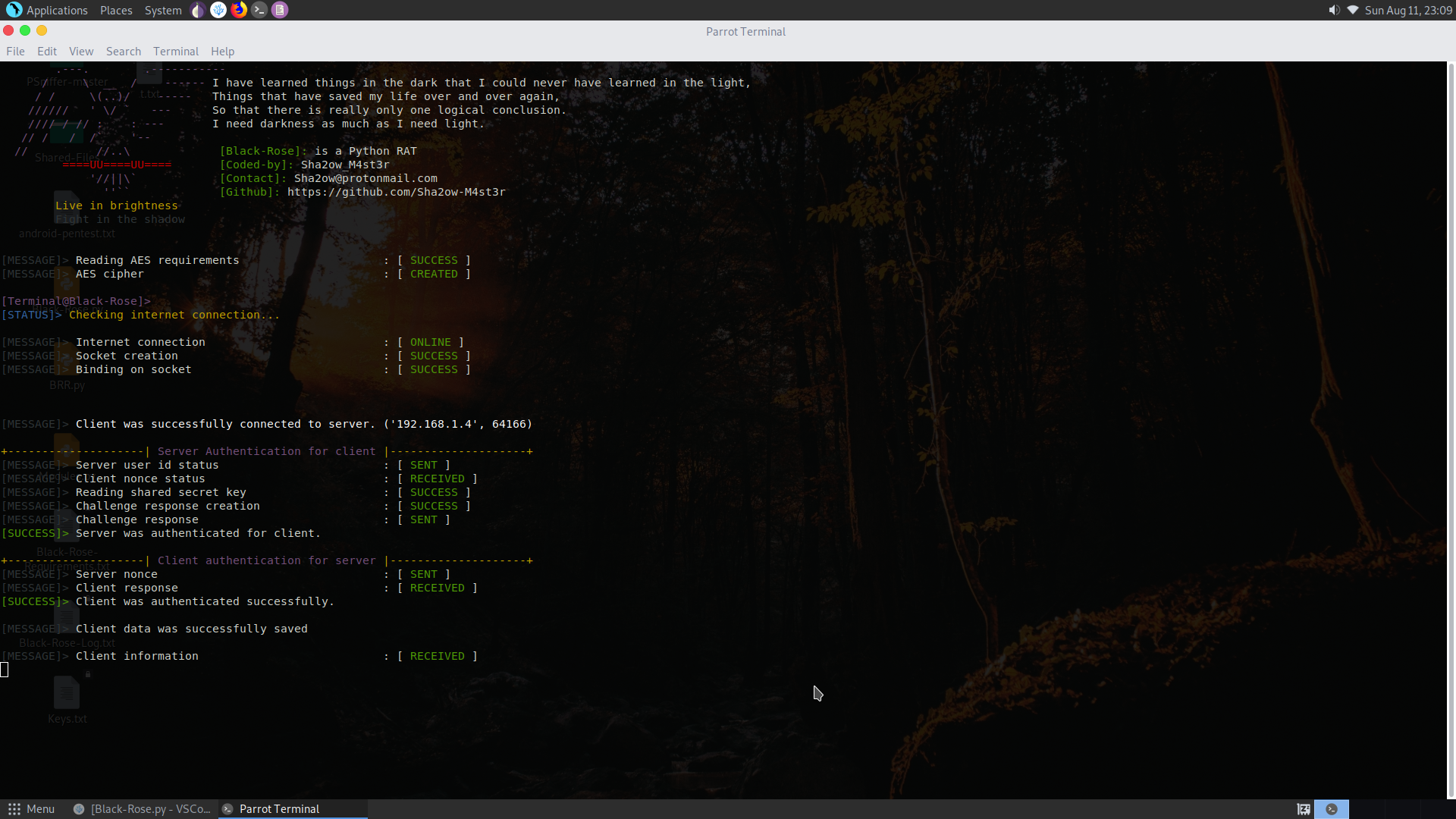 GitHub - Sha2ow-M4st3r/Black-Rose: Cross Platform Python Remote Access ...